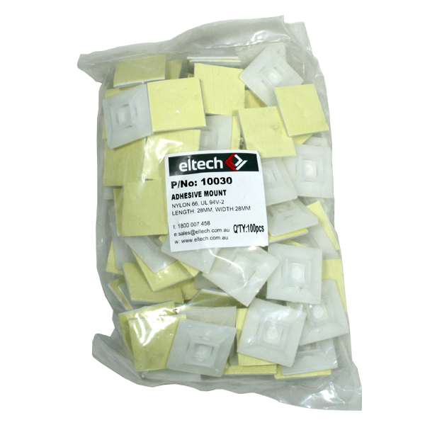 Adhesive Mount 28 X 28mm Natural - Eltech