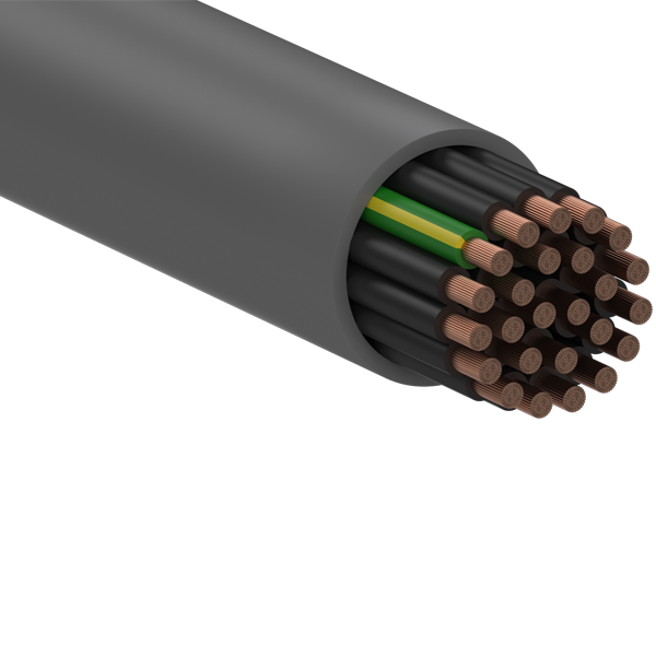 Flexible Control Cable 24C+E 0.5mm V75 300/500V Grey - Eltech