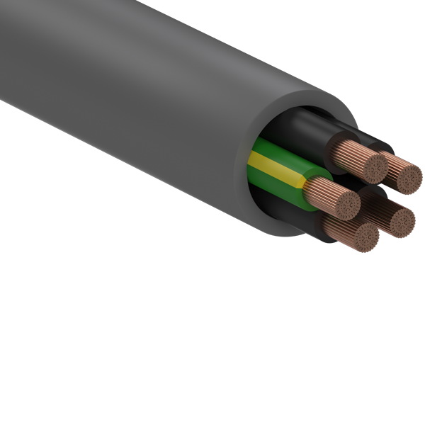 Flexible Control Cable 4C+E 0.75mm V75 300/500V Grey - Eltech
