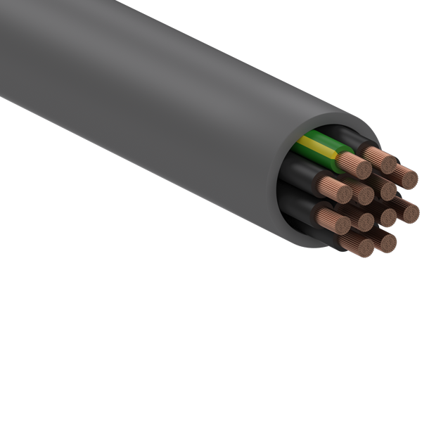 Flexible Control Cable 11C+E 1.0mm V75 300/500V Grey - Eltech