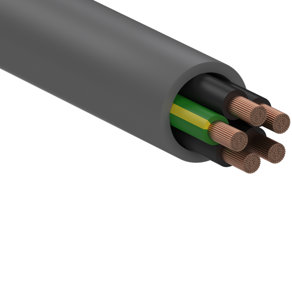 Flexible Control Cable 4C+E 2.5mm V75 300/500V Grey - Eltech
