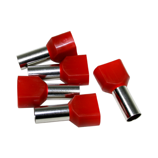 Twin Cord End Ferrule 10mm Red - Eltech