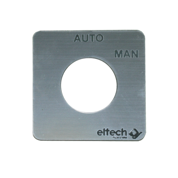 2 Position Label to suit Cam Switch (AUTO/MAN) - Eltech