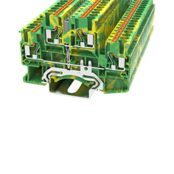 DS Series Double Decker Spring Clamp Terminal 2.5mm - Earth - Eltech