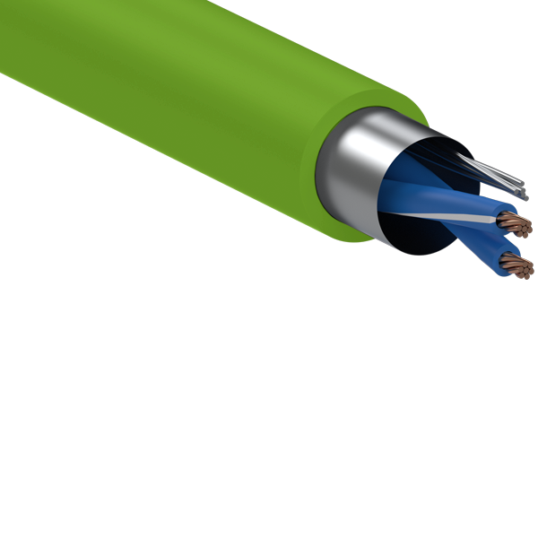 Data Cable 1 Pair 0.22mm 7/020 - Green - Special - LSZH - Eltech