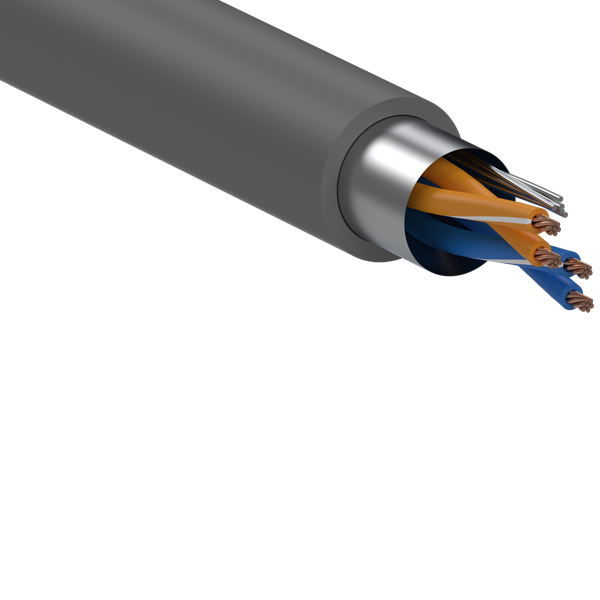 Data Cable 2 Pair 0.22mm 7/020 - Grey - Special - LSZH - Eltech