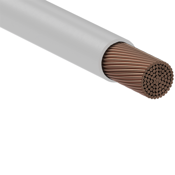 Single Core Flexible Cable 0.5mm Class 6 V90HT 0.6/1kV White - Eltech