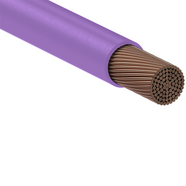 Single Core Flexible Cable 0.5mm Class 6 V90HT 0.6/1kV Purple - Eltech