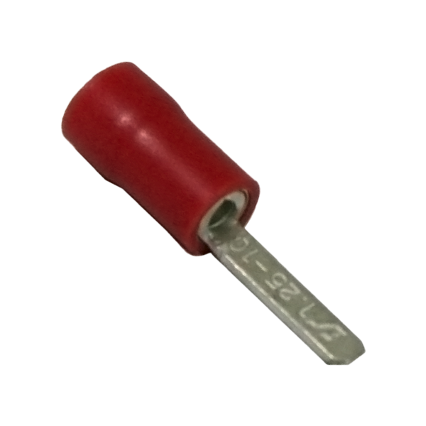 Pre-Insulated Flat Blade Terminal - Twin - Red 2.4 X 10mm - Eltech