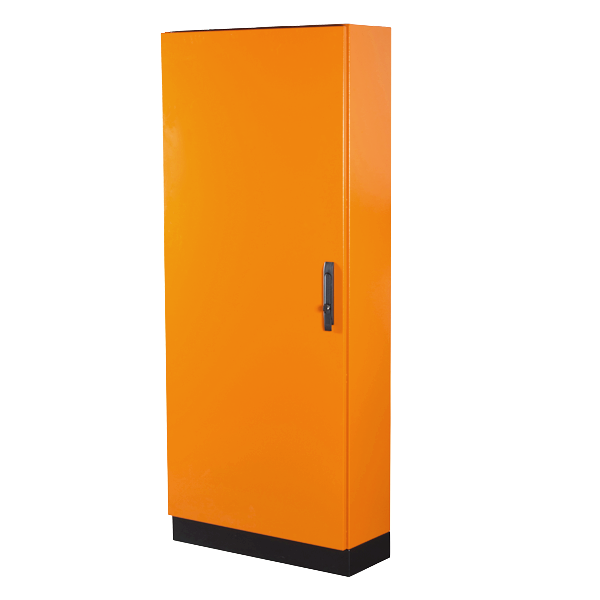 Floor Mount Enclosure 600w x 2000h x 300d - Single Door - Orange - Eltech