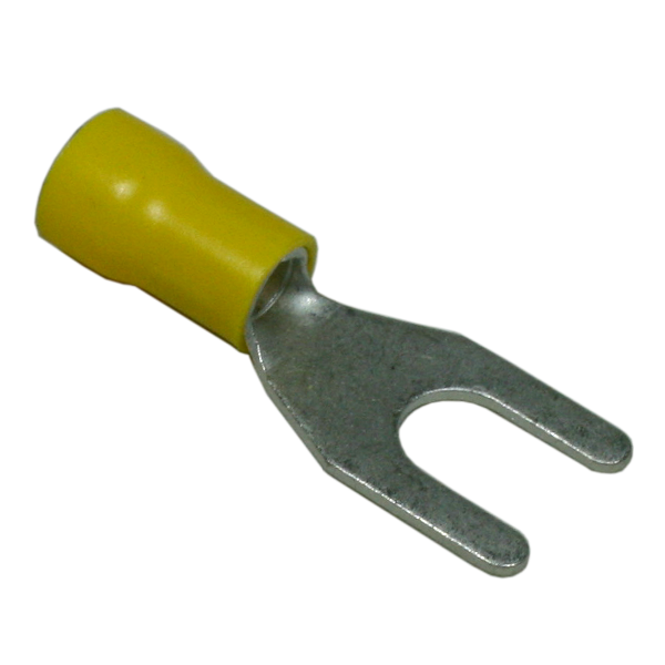 Pre-Insulated Fork Terminal - Twin - Yellow M5 - Eltech