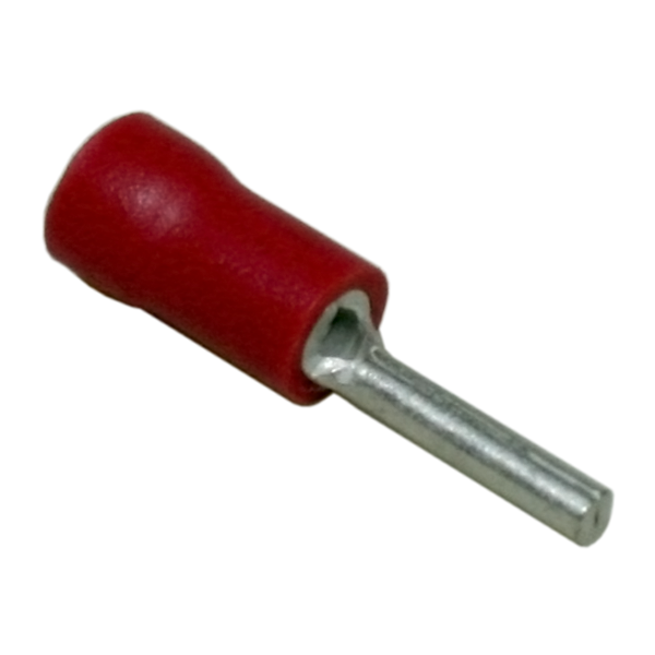 Pre-Insulated Pin Terminal - Single - Red - 10mm - Eltech