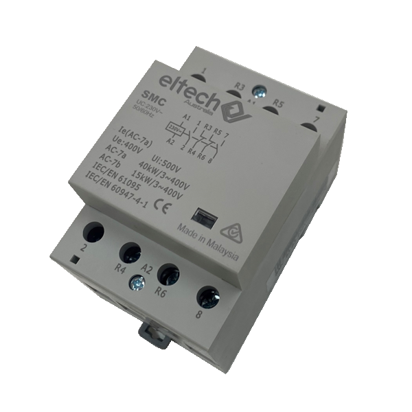 Modular Contactor 54mm 63A 230VAC 4 x NO - Eltech