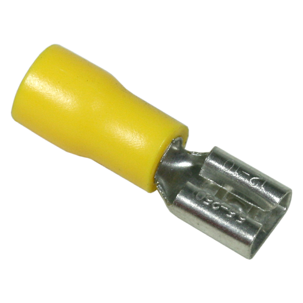 Pre-Insulated Quick Connectors - Semi Insulated Female - Yellow 6.3mm ...