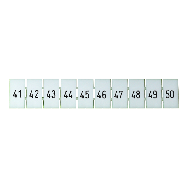 Terminal Marker Strip 41-50 To Suit 2.5mm - Eltech