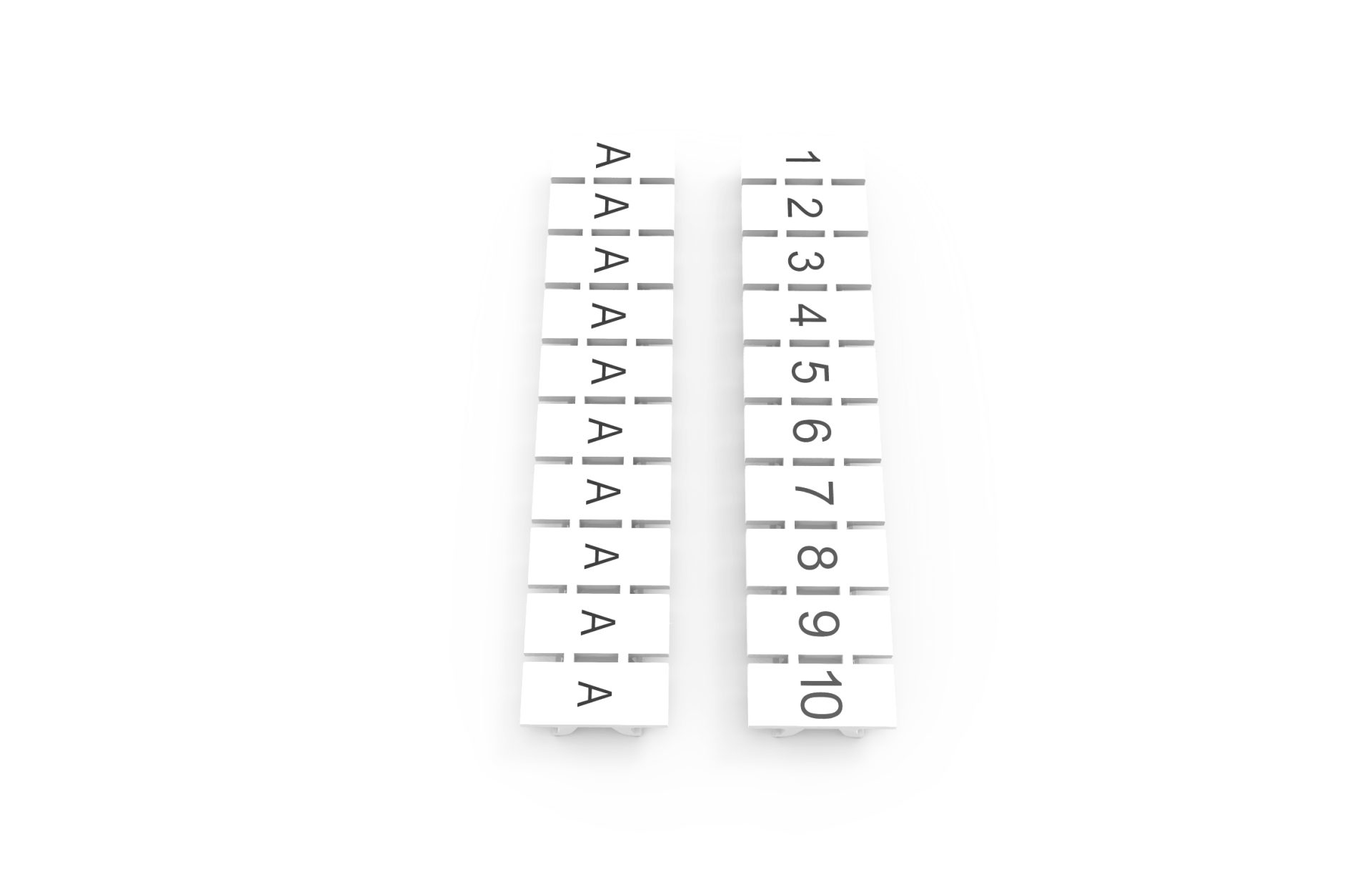 Terminal Marker Strip 301-310 To Suit 4.0mm - Eltech