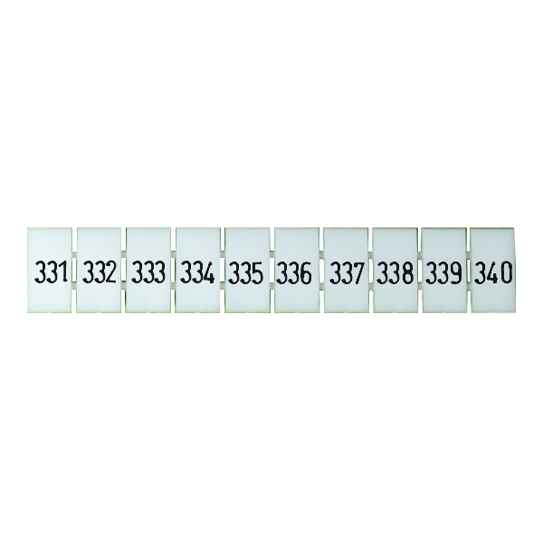 Terminal Marker Strip 331-340 To Suit 4.0mm - Eltech