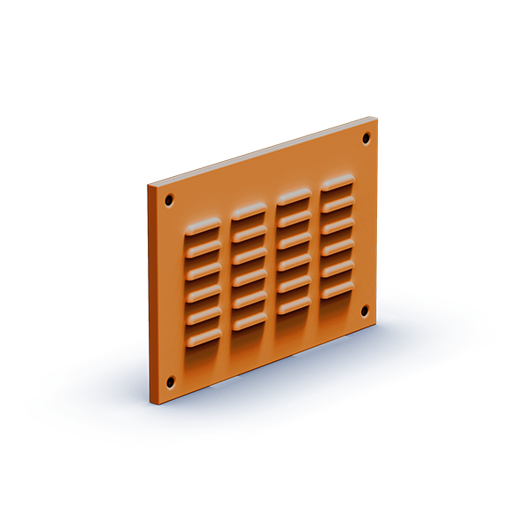 Cover With Emboss Louver 800 x 300mm Orange RAL2000 - Eltech