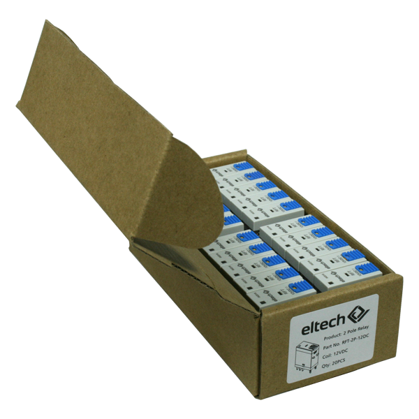 2 Pole Relay, 12V DC - Eltech