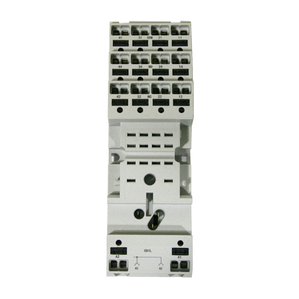 4 Pole Relay Base - Push In Terminal - Eltech