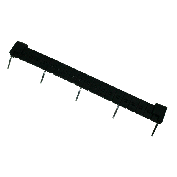 Link Bar 4P - 5 Way Black - 6A - Screw Base - Eltech