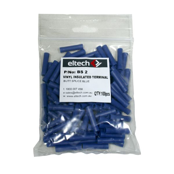 Pre-Insulated Butt Splice - Blue - Eltech