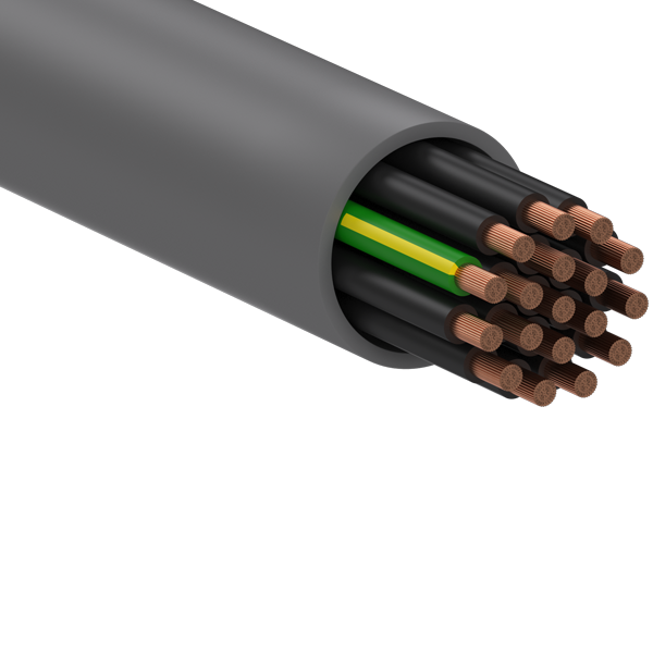 Flexible Control Cable 17C+E 1.5mm V75 300/500V Grey - Eltech