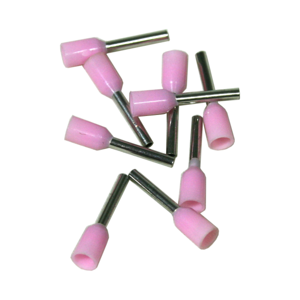 Single Cord End Ferrule 0.34mm x 6mm Pink - Eltech
