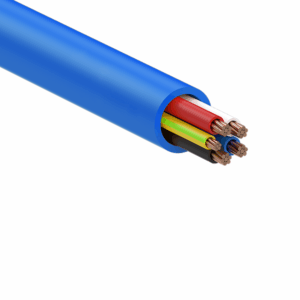Orange Circular Cable 0.6/1kV 4C+E 4mm - Blue - LSZH - Eltech