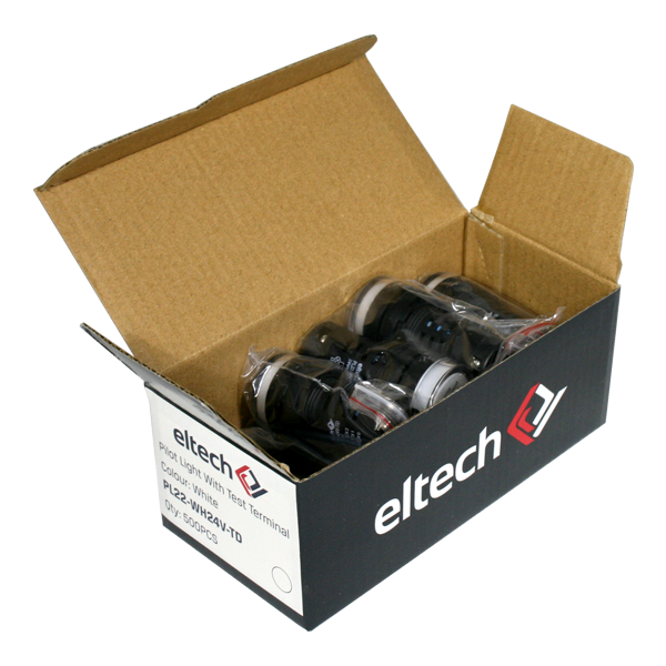 Pilot light LED 24V AC/DC - White - With Lamp Test Terminal - Eltech