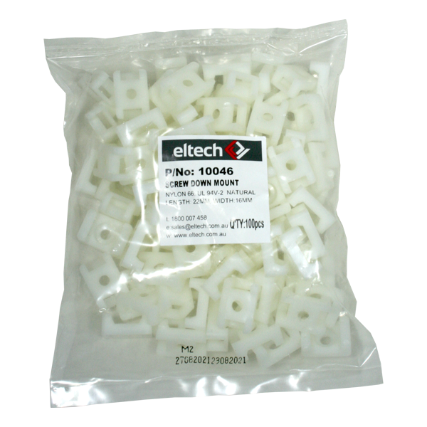 Screw Down Saddle Type Mounts 23 X 16mm 5.0mm screw - Natural - Eltech