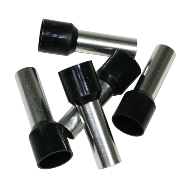 Single Cord End Ferrule 25mm x 22mm Black - Eltech