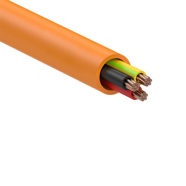 Orange Circular Power Cable 0.6/1kV 2C+E 25mm XLPE - Eltech
