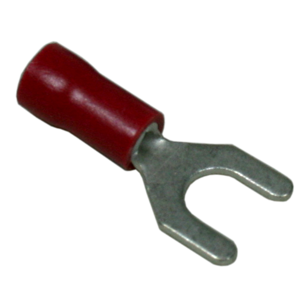 Pre-Insulated Fork Terminal - Twin - Red M3 - Eltech