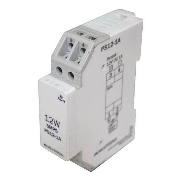 DIN DC Power Supply 12W 100-240VAC / 12VDC 1A - Eltech