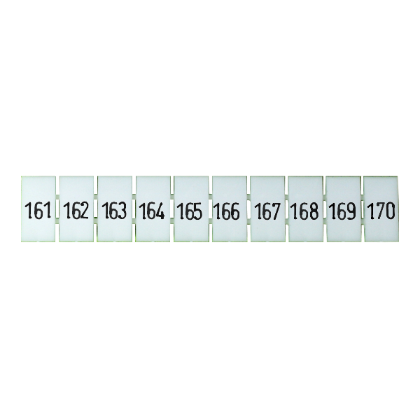 Terminal Marker Strip 161-170 To Suit 2.5mm - Eltech