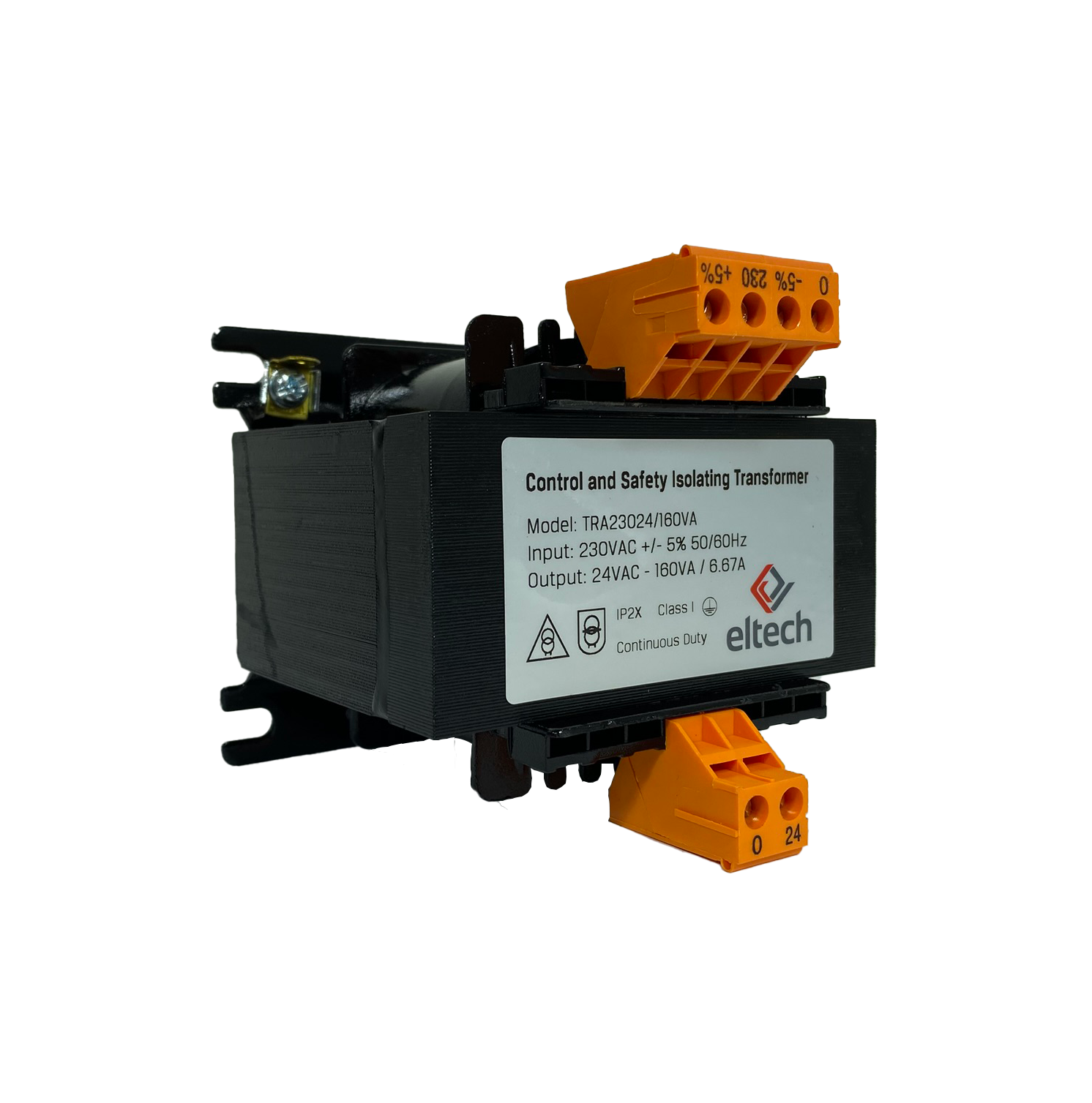 AC Transformer 230VAC/24VAC 160VA - Eltech